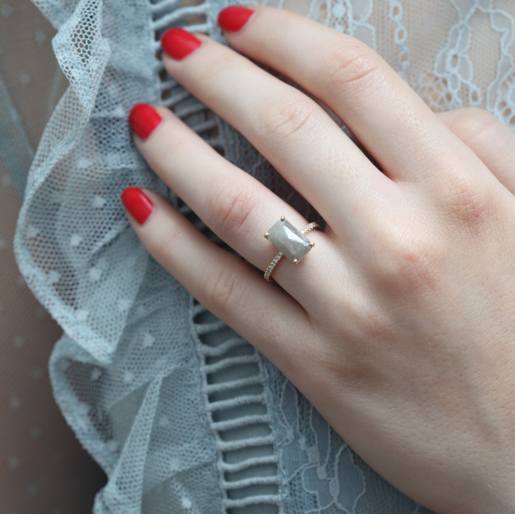 Tom Ellis & Meaghan Oppenheimer Grey Diamond Ring – Gillian Conroy Jewelry